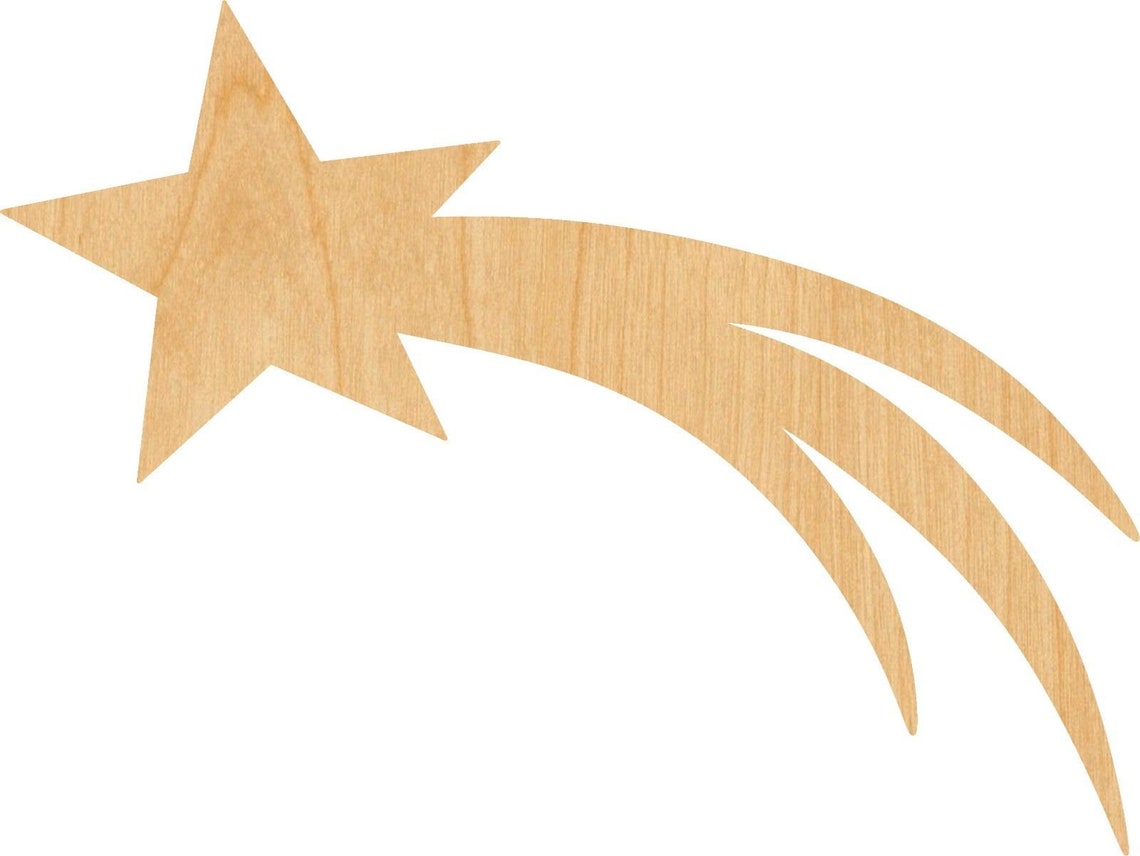 Shooting Star Wooden Laser Cut Out Shape Great for Crafting - Etsy