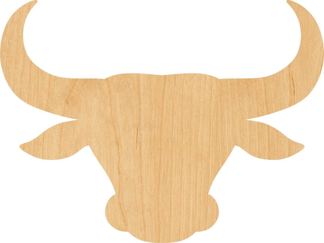 Bull Head Wooden Laser Cut Out Shape Great for Crafting - Etsy