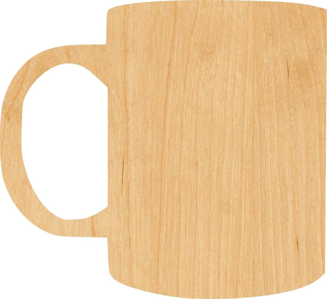Coffee Mug Wooden Laser Cut Out Shape Great for Crafting - Etsy