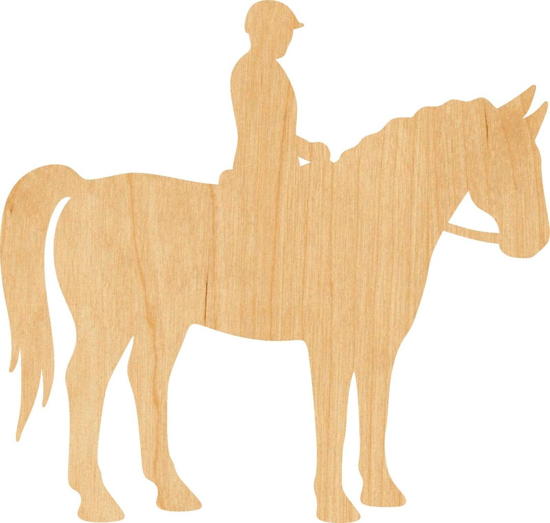 Horse and Rider Wooden Laser Cut Out Shape Great for - Etsy
