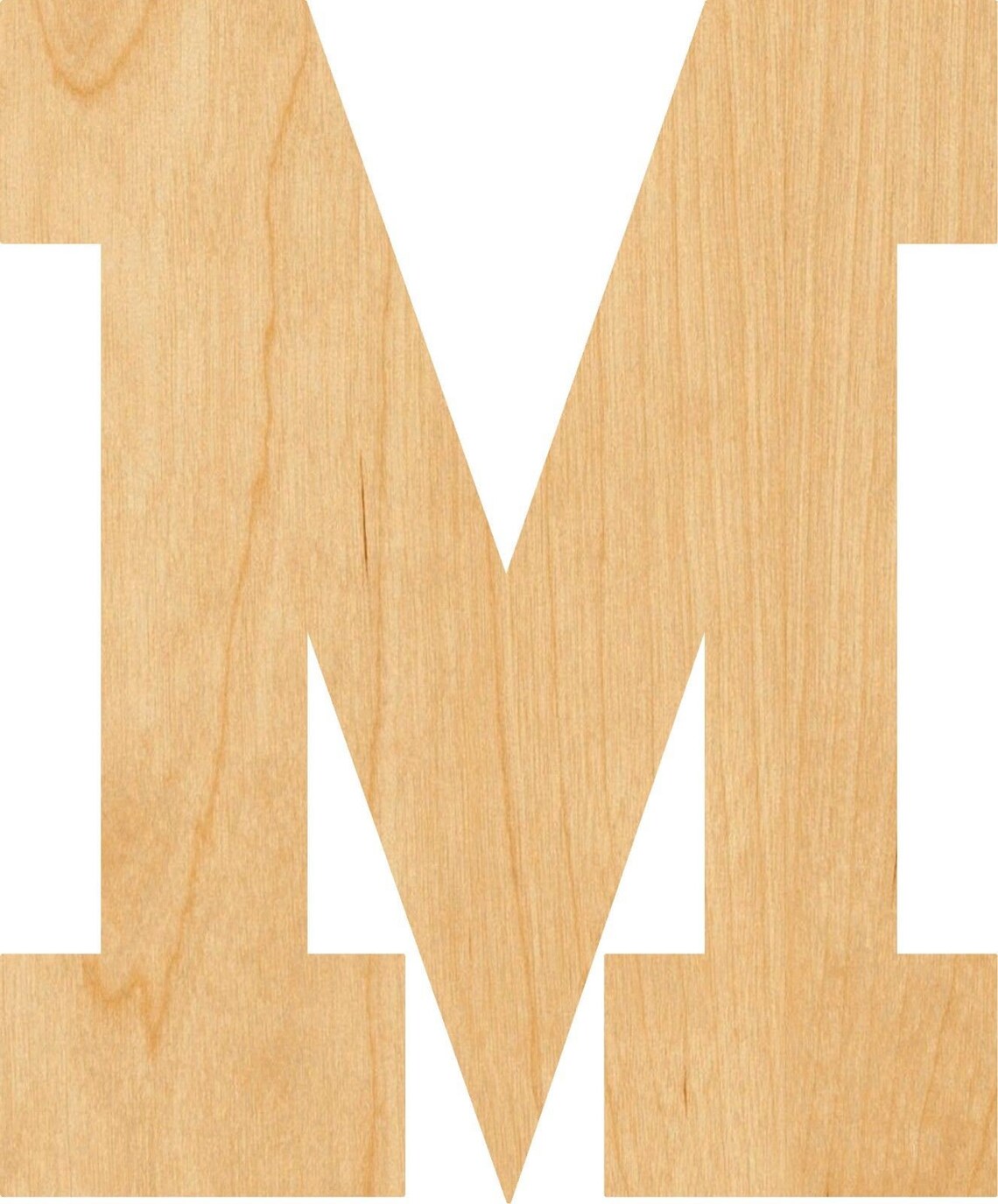 Letter M Wooden Laser Cut Out Shape Ideal para la - Etsy España