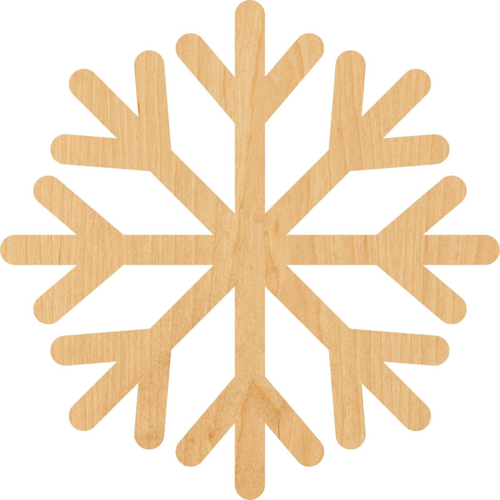 Simple Snowflake Wooden Laser Cut Out Shape Great for - Etsy