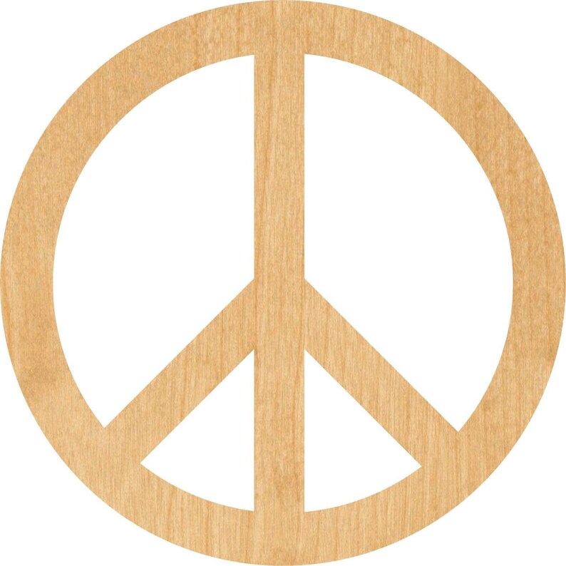 Peace Sign Wooden Laser Cut Out Shape - Great for Crafting - Hobbyist ...