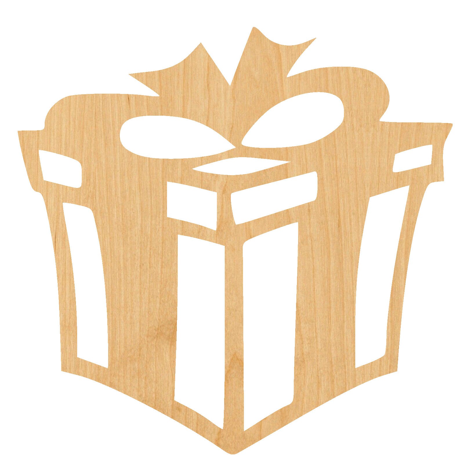 Present Wooden Laser Cut Out Shape Great for Crafting | Etsy