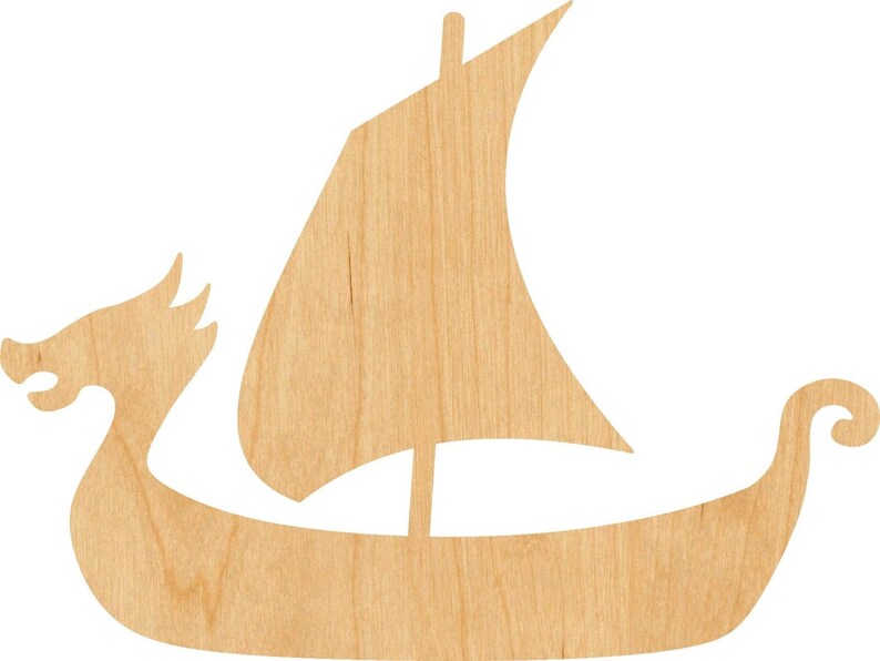 Viking Ship Wooden Laser Cut Out Shape - Great for Crafting - Hobbyist ...