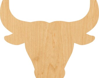 Steer Head Wooden Laser Cut Out Shape Great for Crafting | Etsy