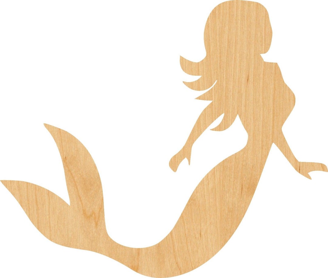 Mermaid 7 Wooden Laser Cut Out Shape Great for Crafting - Etsy