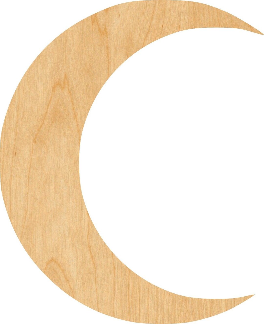 Crescent Moon 1 Wooden Laser Cut Out Shape - Great for Crafting ...