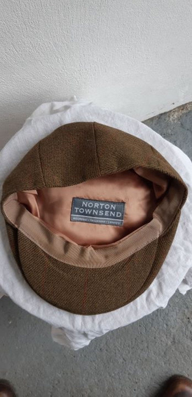 Vintage Tweed Wool Mens Cap Tam Flat Cap by Norton Townsend Bespoke ...