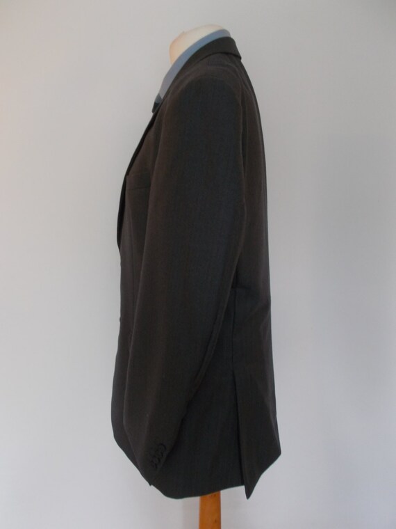 Vintage mens Irish Worsted Pure new wool navy herring… - Gem