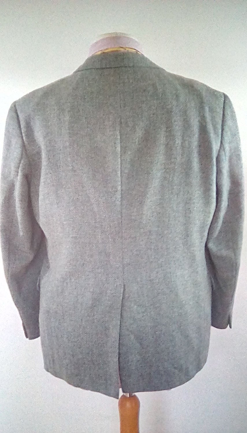 Vintage Mens Jacket Blue Cashmere and Donegal Tweed Wool Jacket Blazer ...
