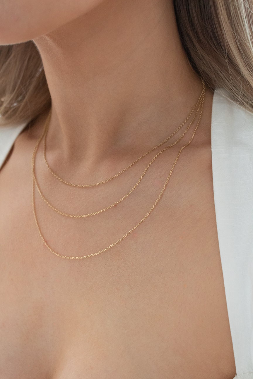 Genuine 9CT Yellow Gold Rolo Chain 16 18 - Etsy UK