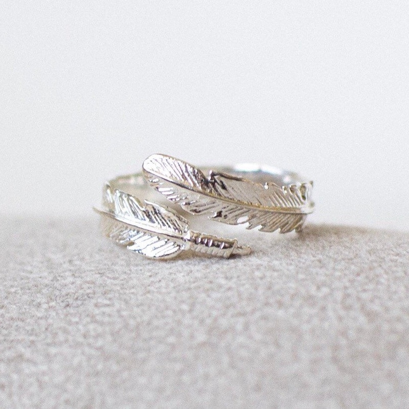 Feather Ring - Etsy