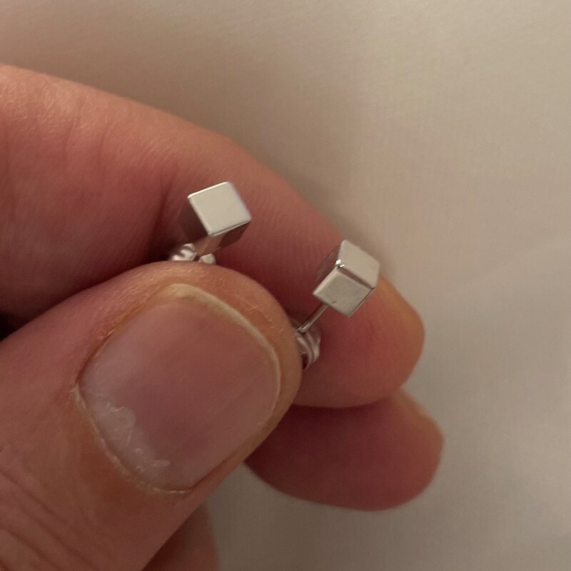 Cube Stud Earrings - Etsy