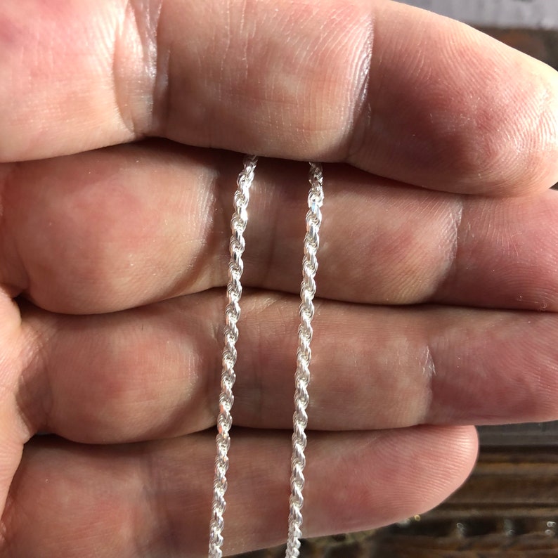 Sterling Silver Rope Chain Mens Rope Chain Sterling Silver - Etsy