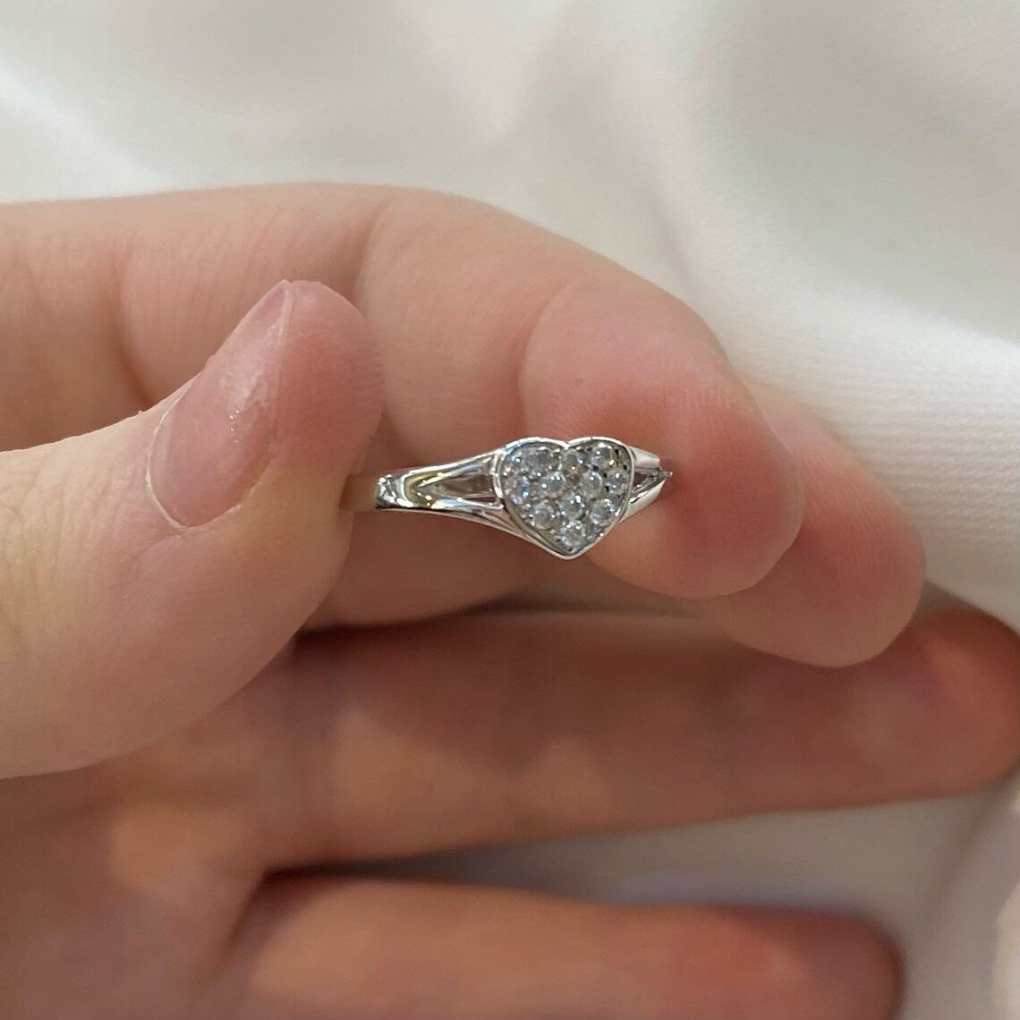 925 Sterling Silver Babies Heart Ring Children Girls Kids - Etsy UK