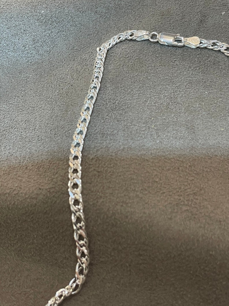 Silver Double Curb Chain Mens Curb Chain Sterling Silver - Etsy UK