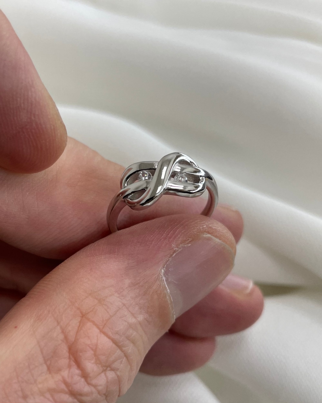 Sterling Silver 925 Infinity Ring Eternity Elegant and Stylish ...