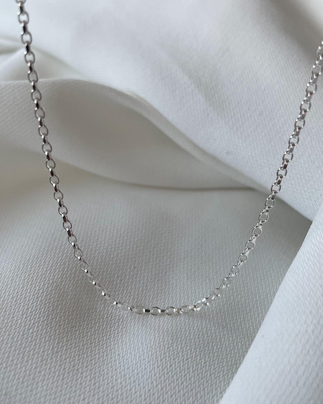 Silver Faceted Belcher Chain - Men’s Belcher Chain Sterling Silver 925 ...