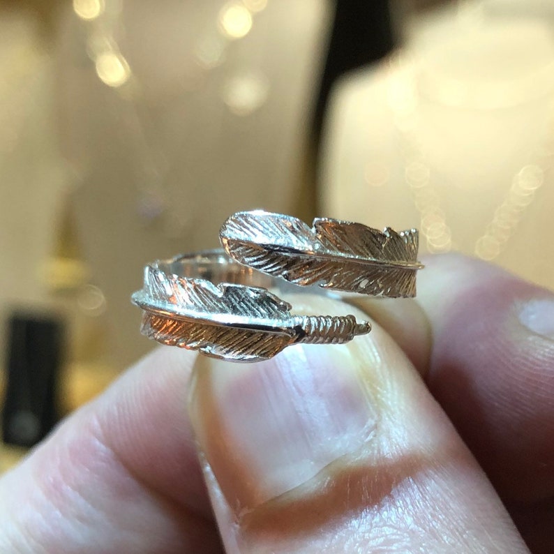 Feather Ring Sterling Silver Ring Hallmark Silver - Etsy UK