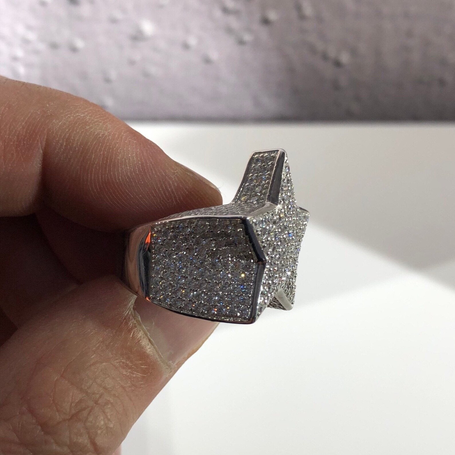 Stunning Sterling Silver 925 Mens Ring Star Design Star | Etsy UK