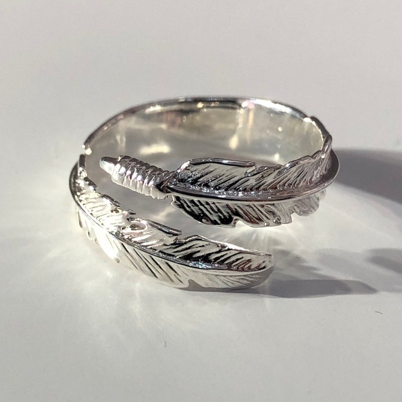 Feather Ring Sterling Silver Ring Hallmark Silver - Etsy UK