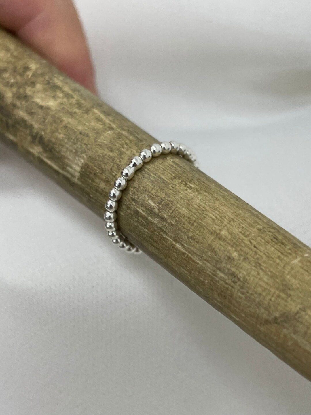 925 Sterling Silver Spinning Ball Ring: Trendy Stacking Ring - Etsy UK