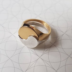 Anillo Yin Yang Oro y plata | Etsy