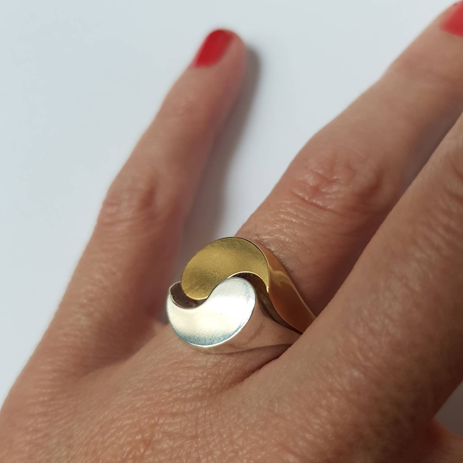 Anillo Yin Yang Oro y plata | Etsy