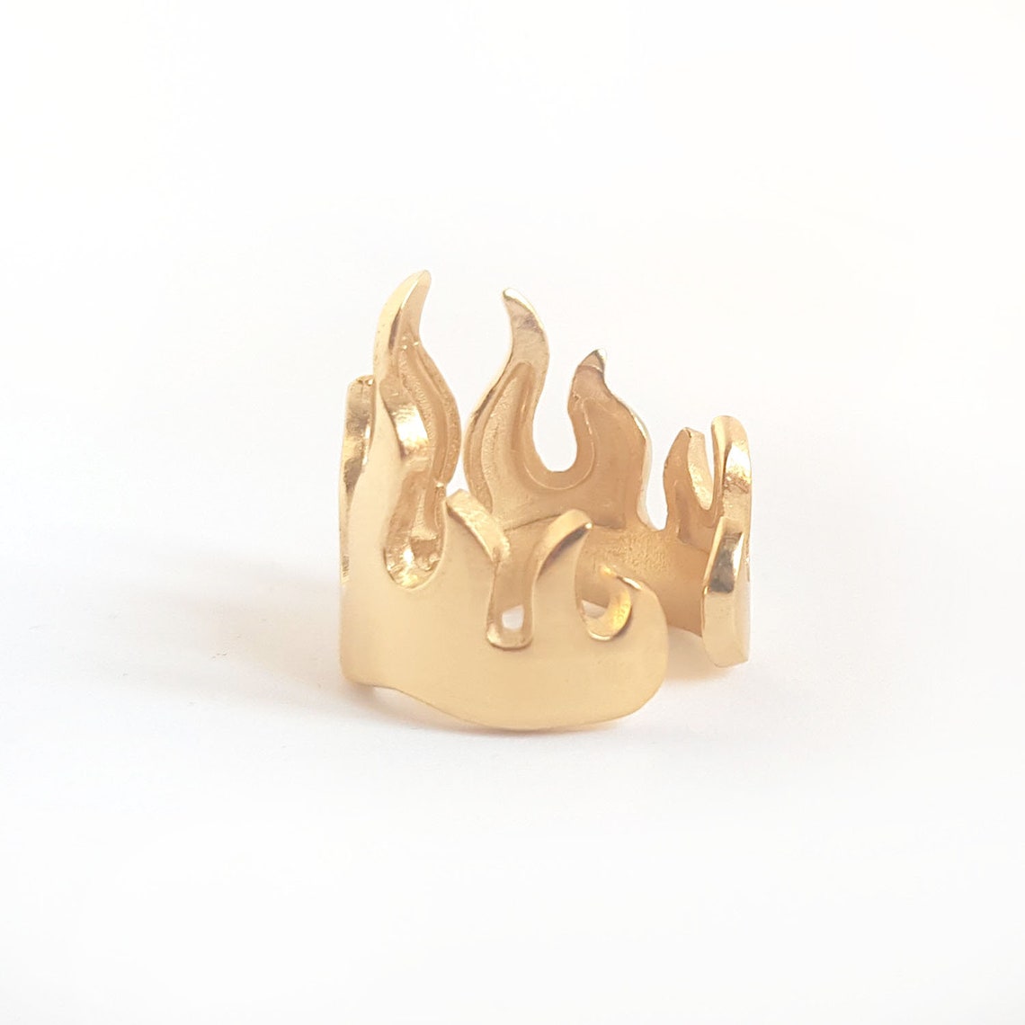 Golden Flame Ring | Etsy