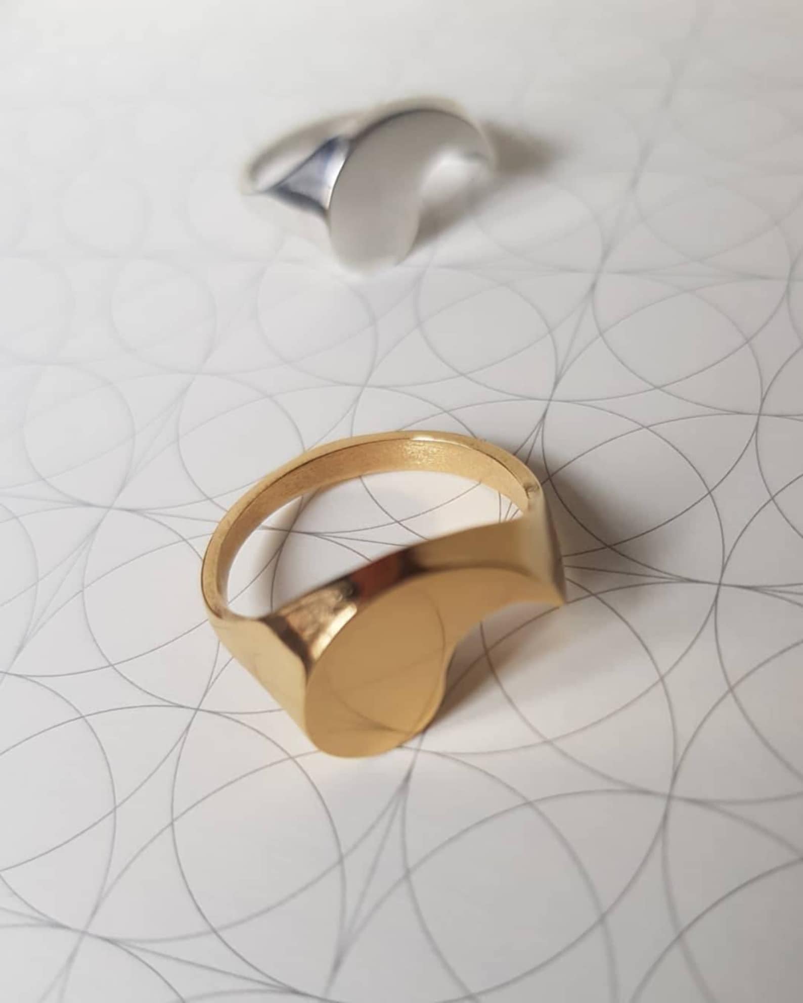 Anillo Yin Yang Oro y plata | Etsy