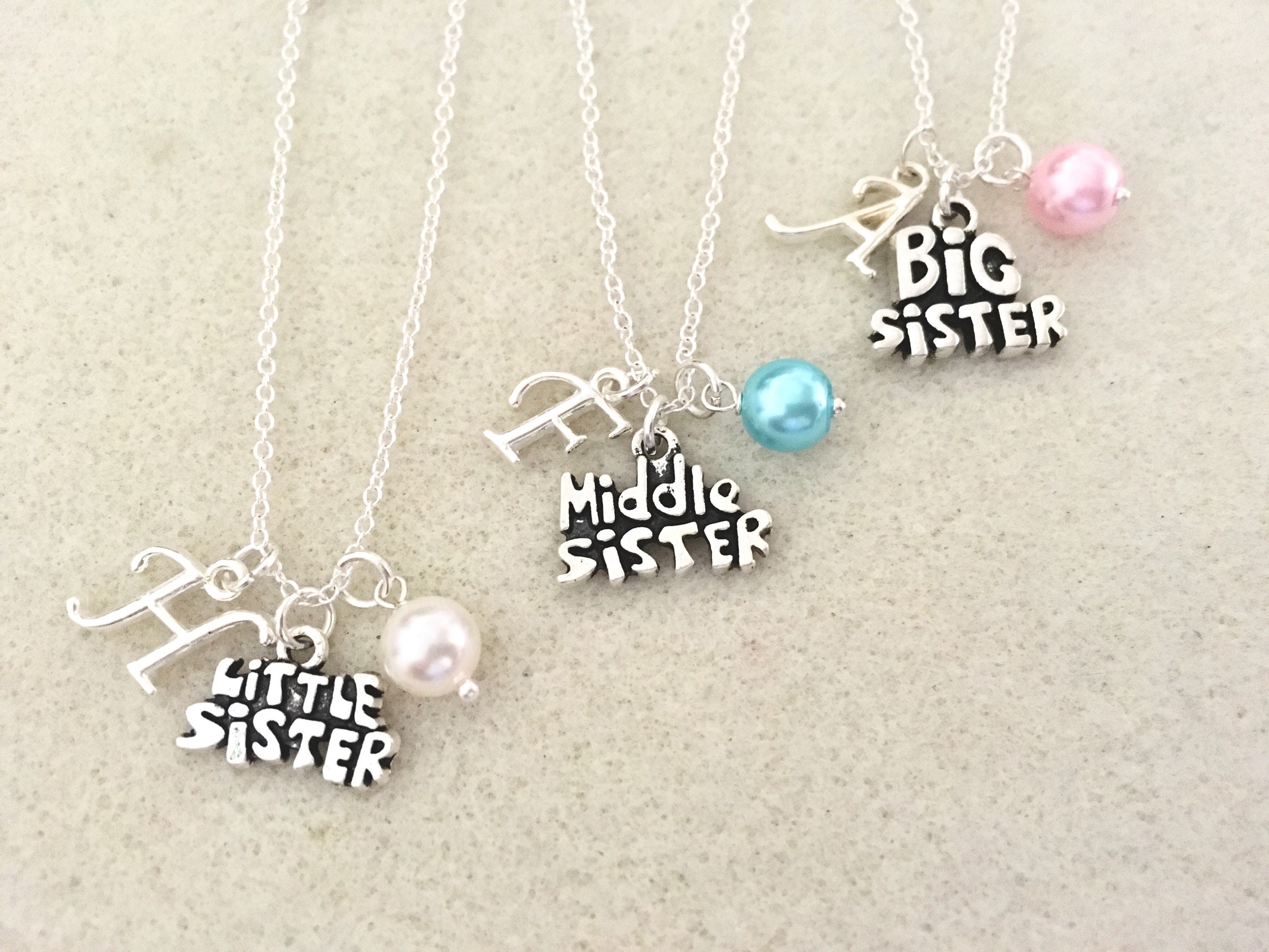 Little Sister Gift Middle Sister Gift Big Sister Necklace Big Sister Gift Sister Birthday Gift Sister Jewelry Sister Wedding Gifts