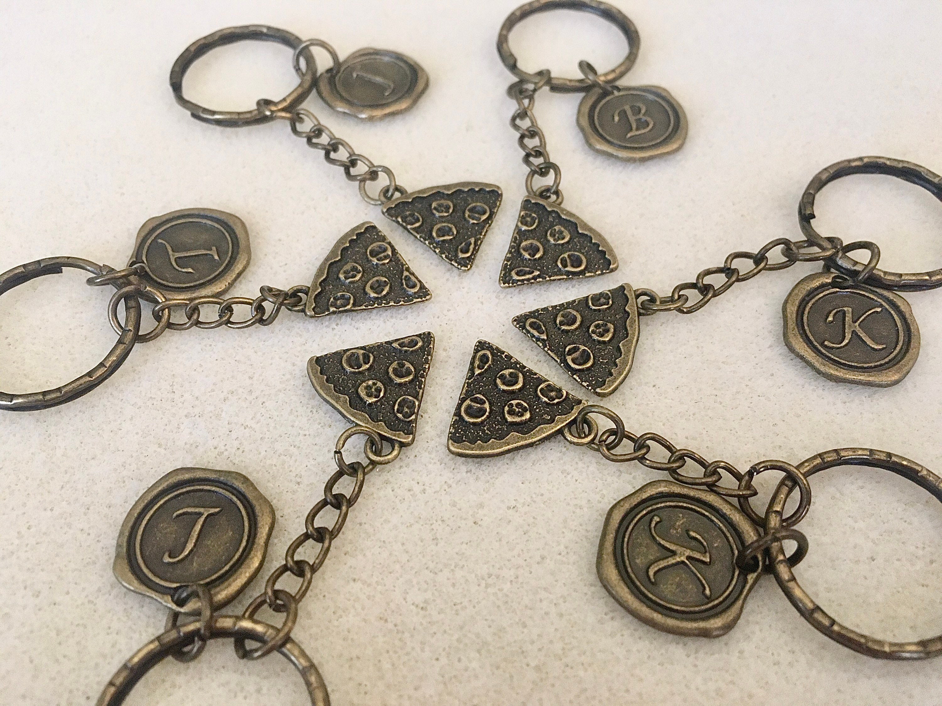 SET of Pizza Keychains Pizza Party Friendship Gift Best Friend - Etsy