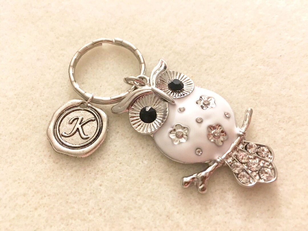 Owl Keychain Personalized Owl Gifts for Women Owl Jewelry Owl Lover ...