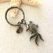 Personalized Gold Fish Keychain Sea Life Keychains Beach Keychain Ocean ...