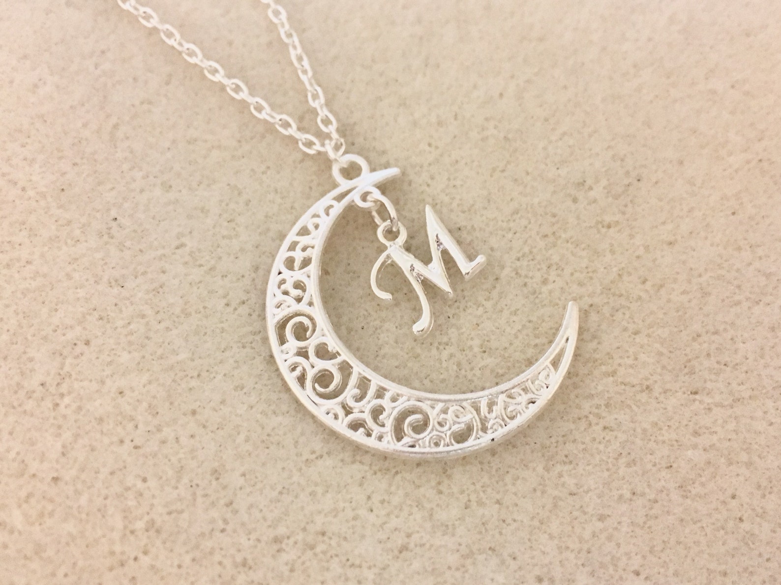 Half Moon Necklace With Snowflake Crescent Moon Necklace Dainty Moon ...