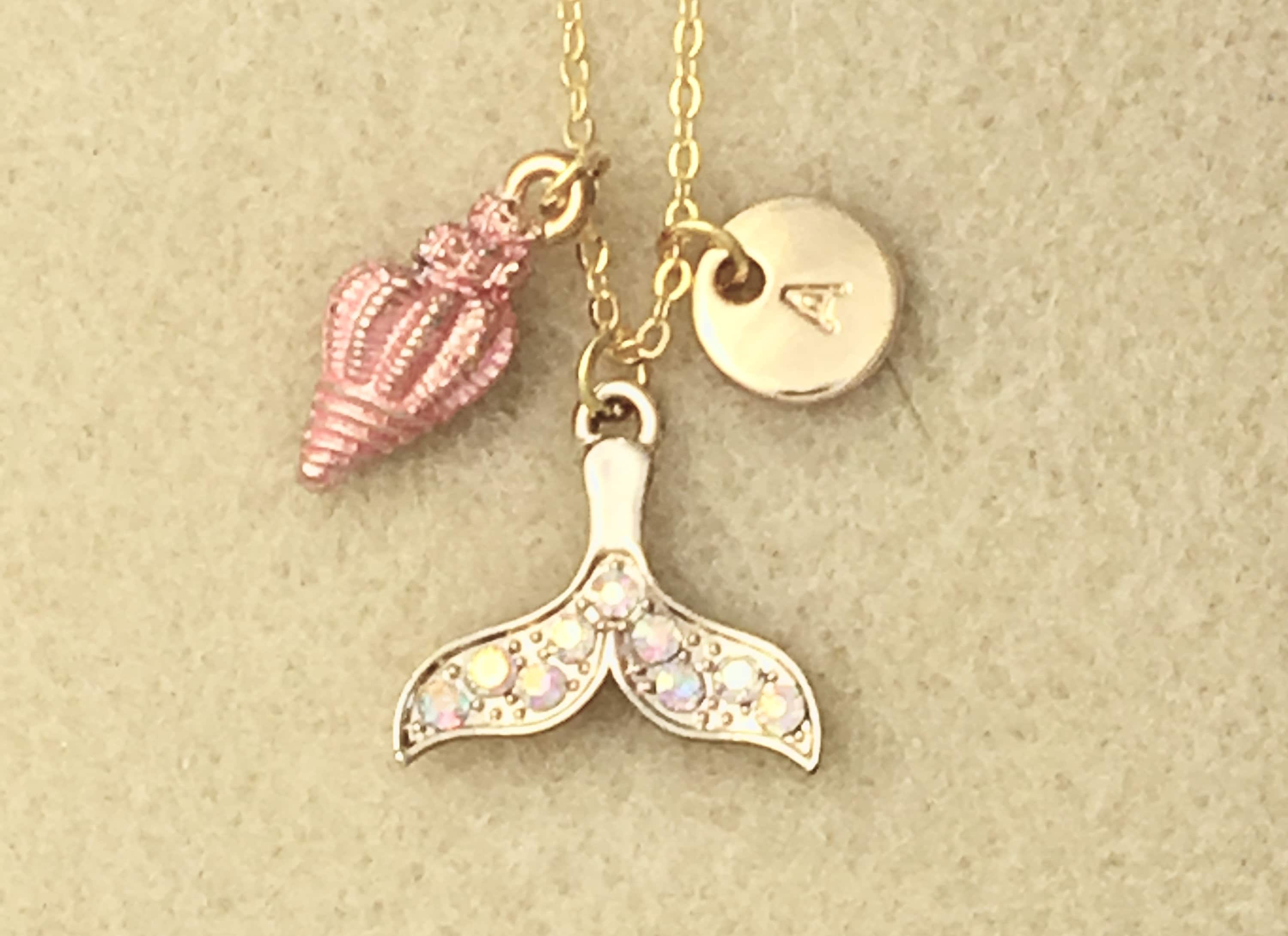 Mermaid Tail Necklace Mermaid Party Favors Beach Necklace - Etsy