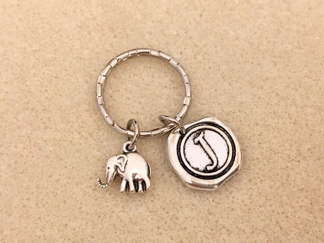Silver Lucky Elephant Keychain Elephant Gifts Elephant Key Chain ...