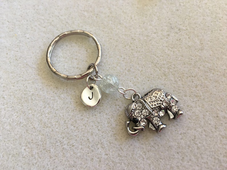 Elephant Keychain Elephant Key Chain Elephant Gifts Elephant Jewelry ...