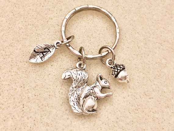 Silver 3D Squirrel Keychain Squirrel Gift for Men Squirrel | Etsy