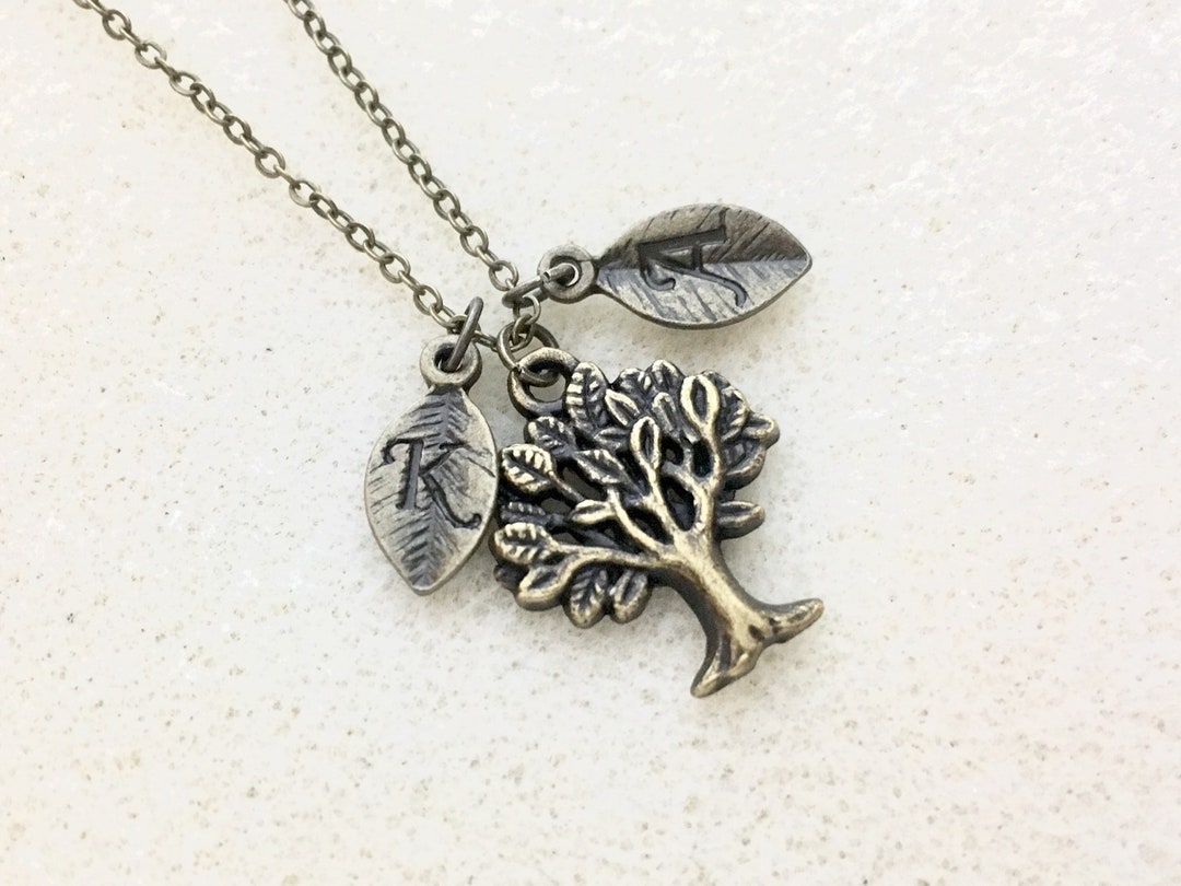 Bronze Tree of Life Necklace Personalized Family Tree Necklace Tree of ...