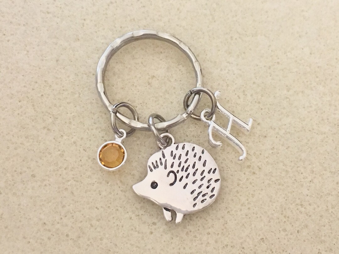 Hedgehog Gift Hedgehog Keychain Animal Lover Gift Hedgehog Key Chain ...