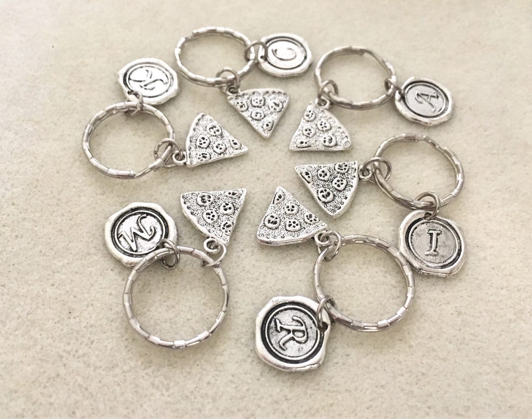Set PIZZA KEY CHAIN Pizza Party Friendship Gift Best Friend Gift Gifts ...
