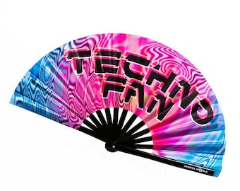 Techno Hand Fan - Etsy