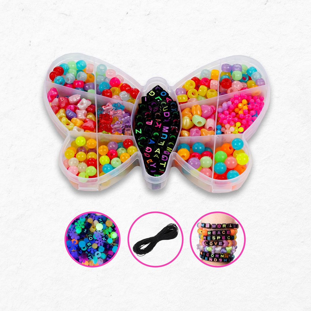 DIY Perle Kit Glow-In-The-Dark und Neon fluoreszierende Perlen. Perlen ...