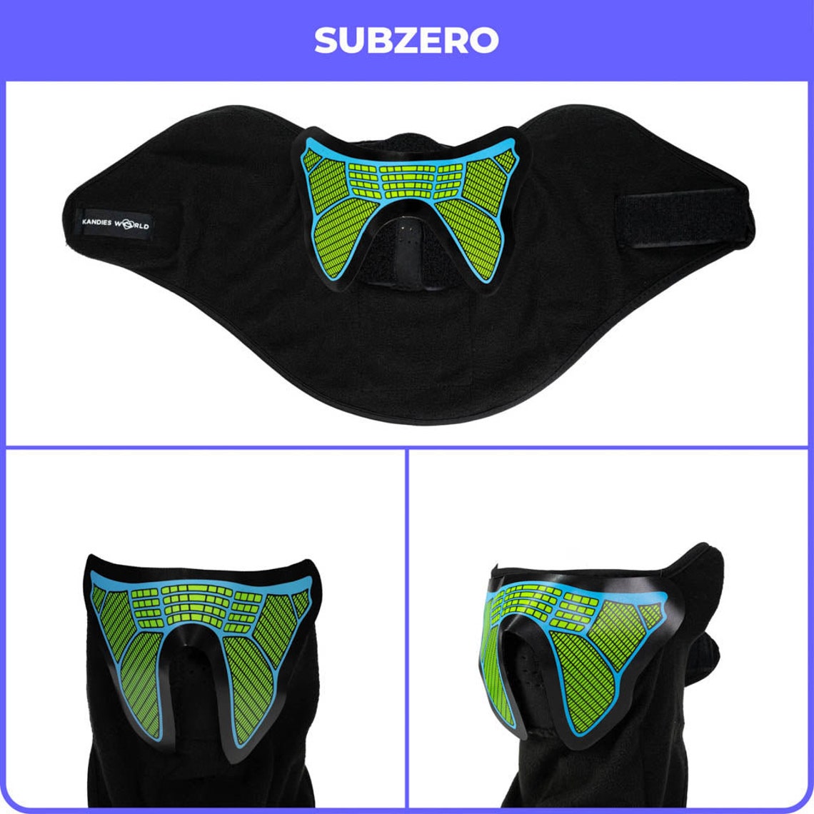 Subzero LED Sound Reactive Mask, EDM Festival Mask – Rave Outfit ...
