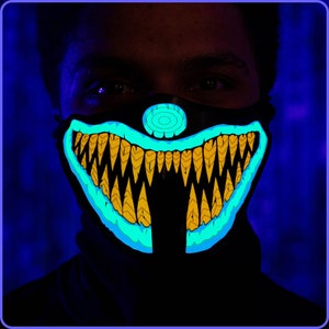 Joker LED Sound Reactive Mask , EDM Festival Mask – Rave Outfit ...