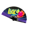 Trippy Pastel - UV Reactive Custom Festival Folding Hand Fan - Large ...