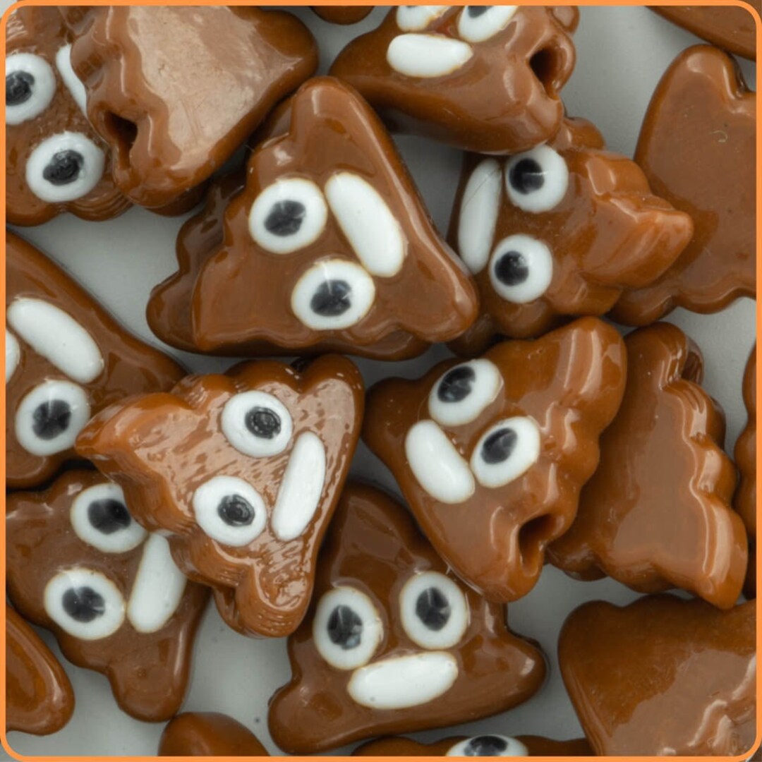 Poop Emoji Custom Plastic Beads - Kandi Bracelets - Etsy