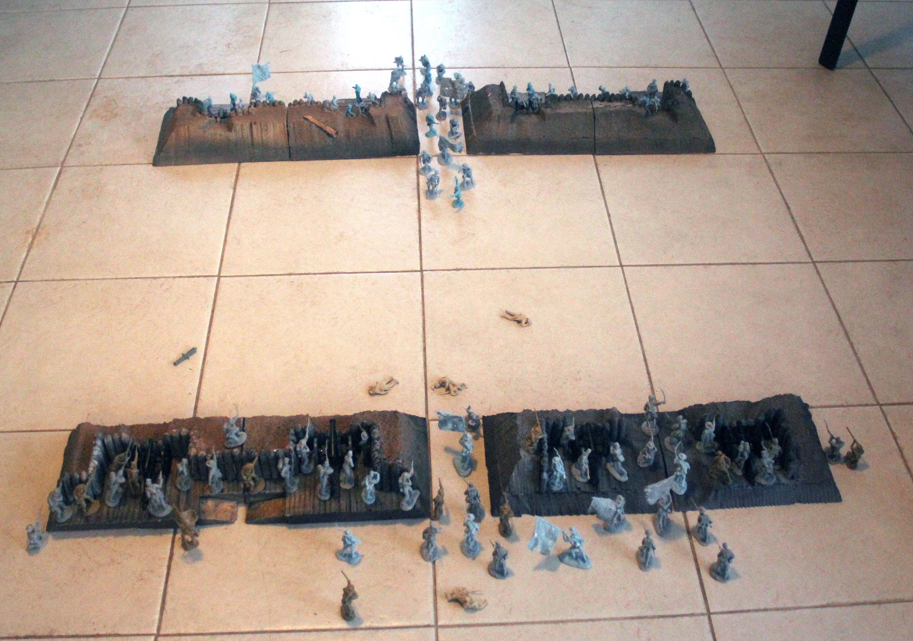 Toy Soldier 2 Cannon Entrenchment 54mm Play Set Great With Civil War ...